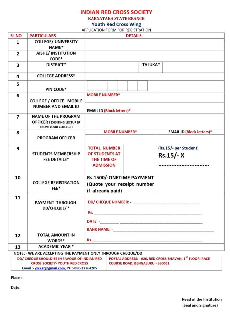 Youth Red Cross – Redcross Karnataka